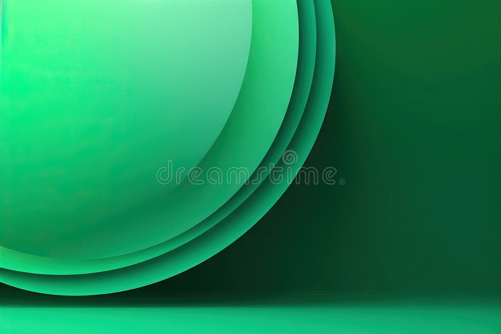Contemplating Green Gradient Background AI Generated Stock Illustration ...