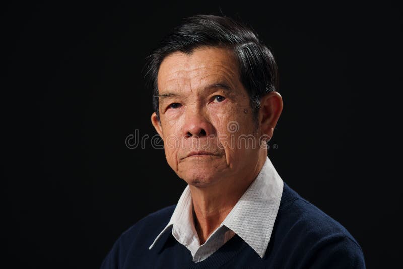 Contemplating man stock photo. Image of senior, portrait - 51360380
