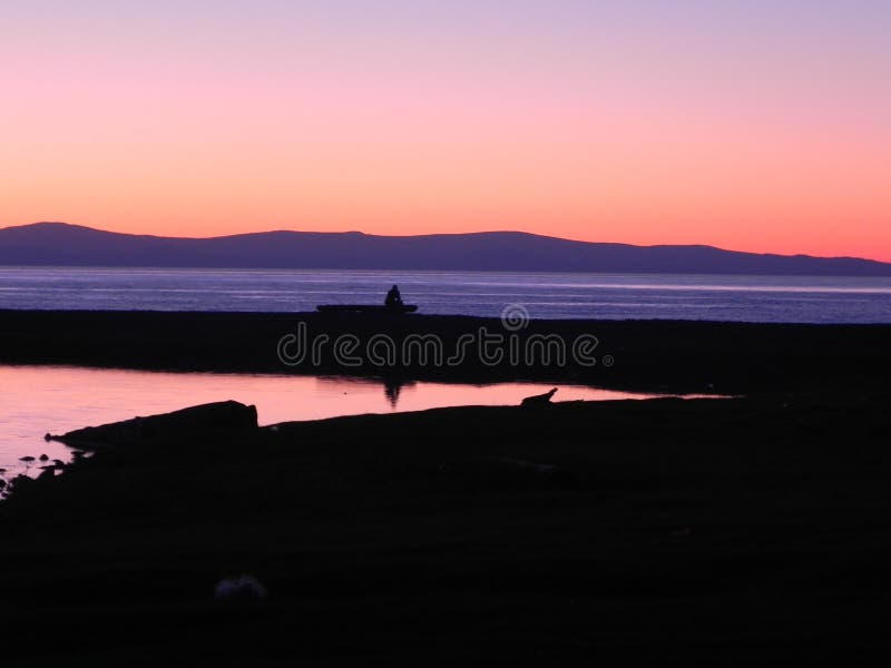 Man In Contemplation, Sunset Stock Photo - Image of accomplishment ...