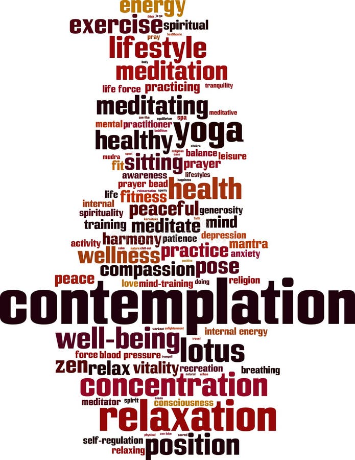 Contemplation word cloud stock vector. Illustration of relaxation ...