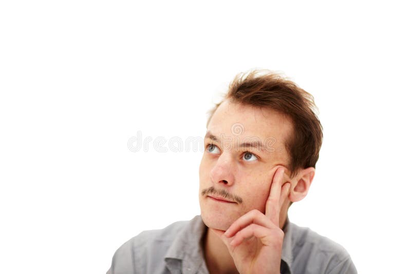 Young man wondering stock image. Image of person, discovery - 30964861