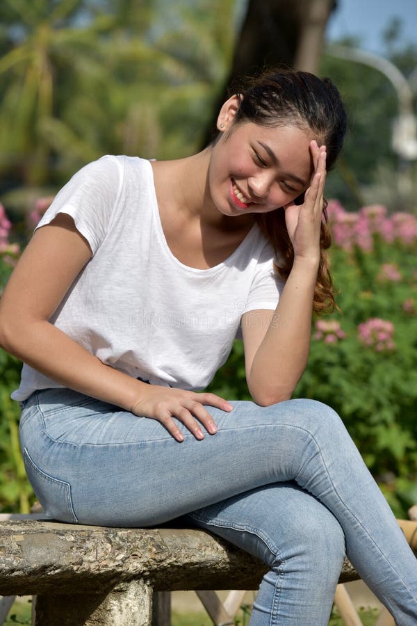 A Contemplative Adult Female Stock Image - Image of grown, maturity ...