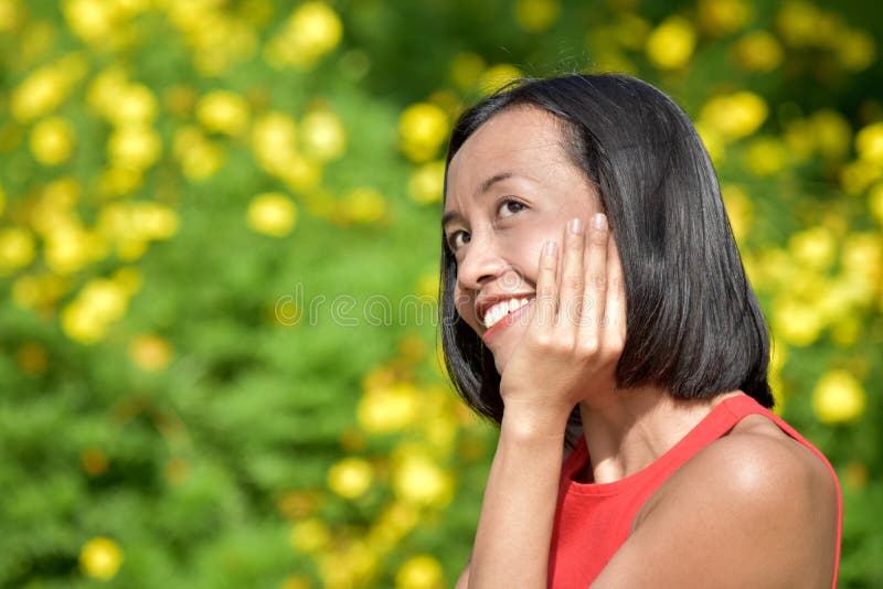 A Contemplative Female Woman Stock Image - Image of thought, beautiful ...