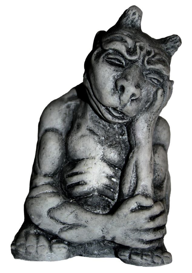 Contemplative Gargoyle stock image. Image of guardian - 112539835