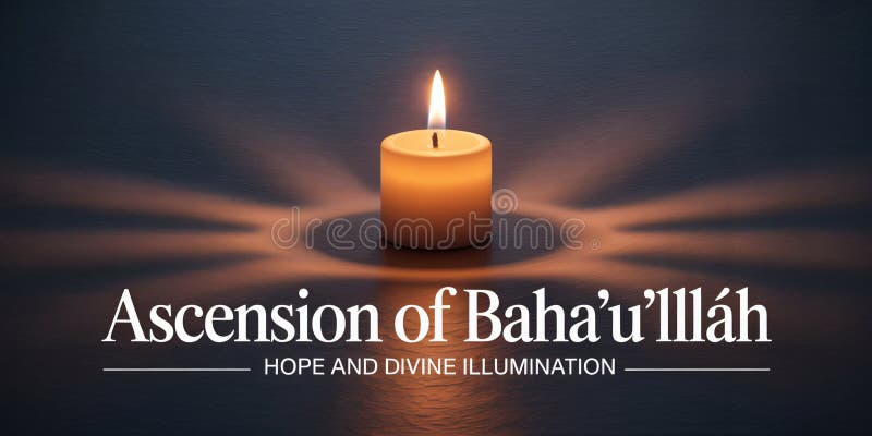 Sole Candle Flame Radiating Light Symbolizing Baha Ullahs Ascension ...