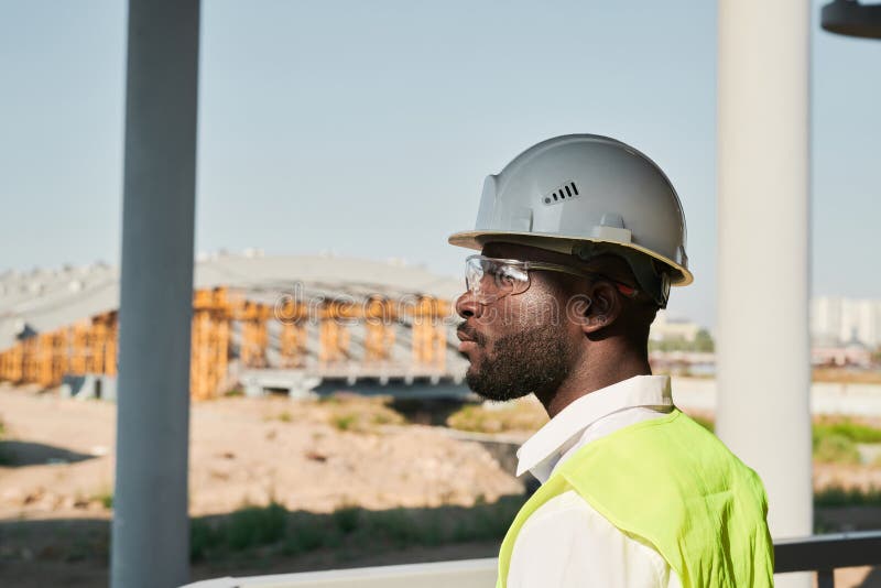 Contemplative Modern Constructor Stock Image - Image of inspector ...