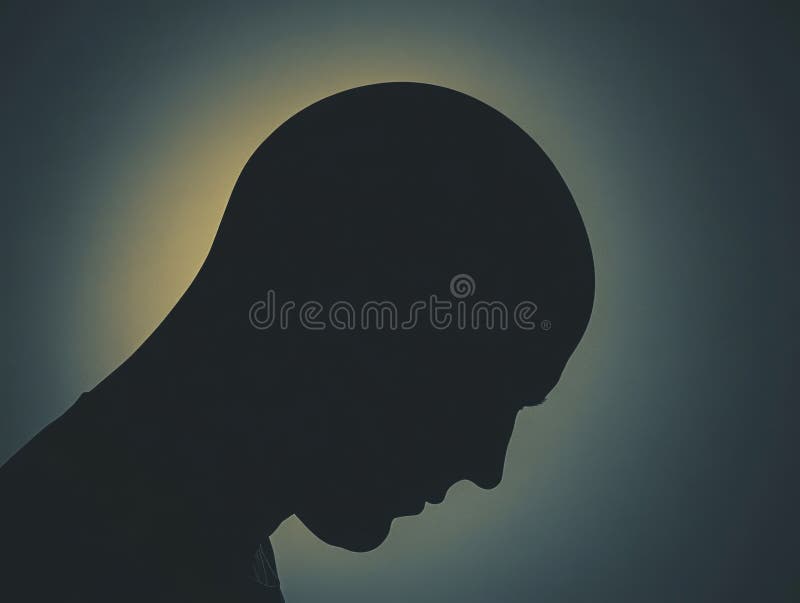 Contemplative Silhouette stock photo. Image of abstract - 363705424