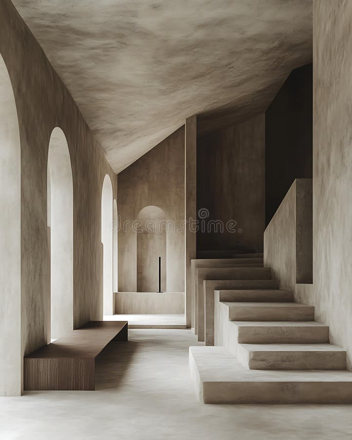 Contemplative Space Featuring Suspended Layered Fabrics, Hushed ...