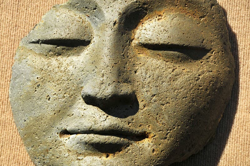Contemplative Stone Face stock image. Image of shade - 25422877