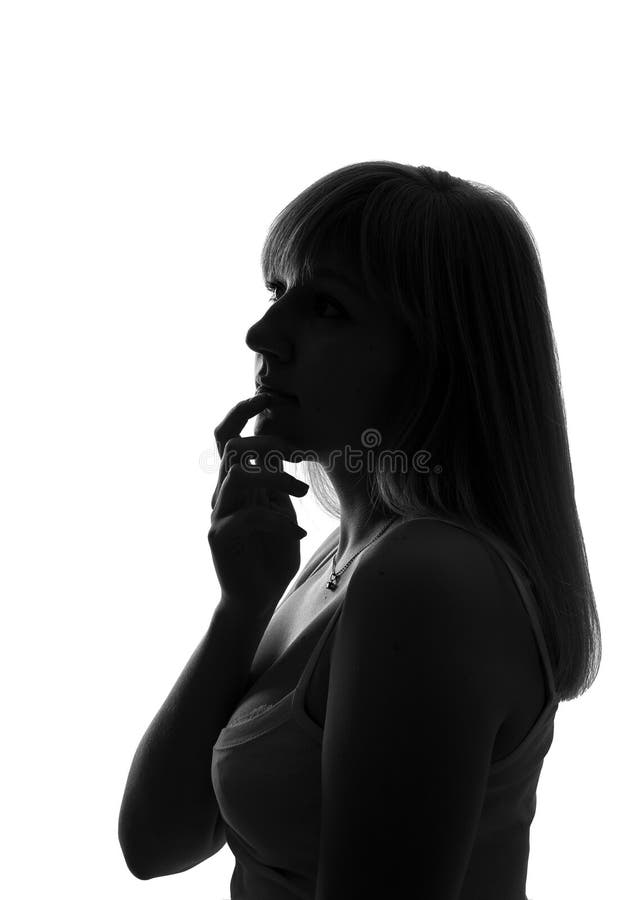 Contemplative Woman by Seaside Rocks Stock Photo - Image of ...