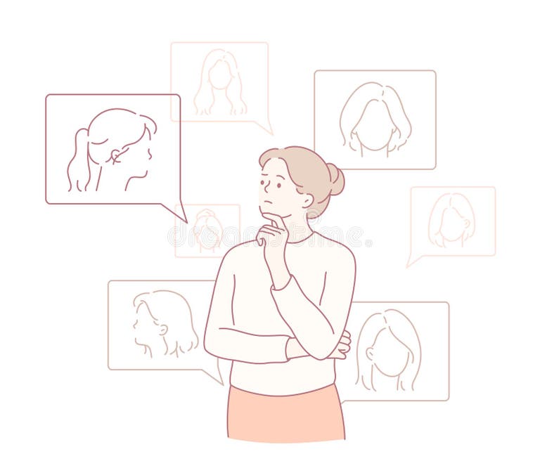 A Contemplative Woman is Deeply Engaged in Analyzing and Considering ...