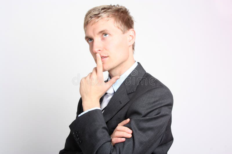 Contemplatively stock photo. Image of professional, businessman - 28973628