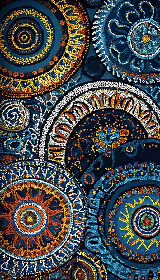 Contemporary Aboriginal Dot Art Featuring Abstract Designs and Cultural ...