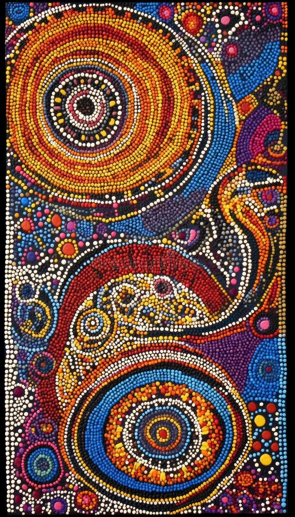Contemporary Aboriginal Dot Art Featuring Abstract Designs that ...