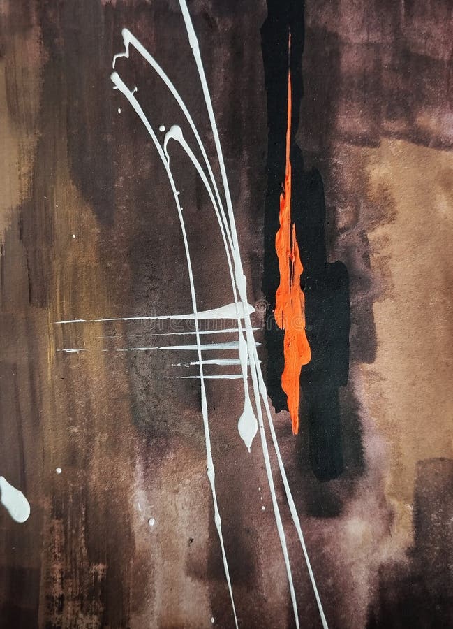 Contemporary Abstract Color Composition in Burnt Orange Stock ...