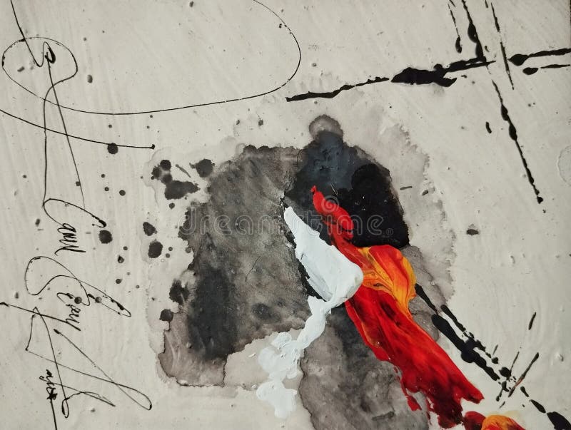 Contemporary Abstract Expressionism Paintings in Brown Orange Grey ...