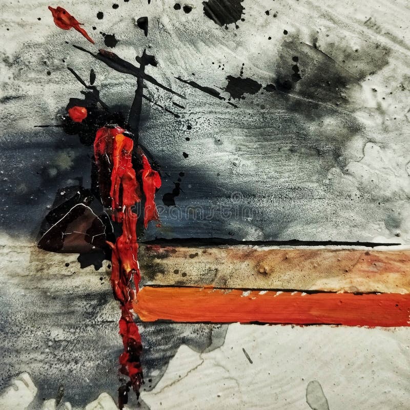 Contemporary Abstract Expressionism Paintings in Brown Orange Grey ...