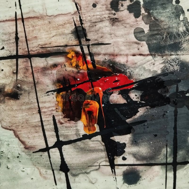 Contemporary Abstract Expressionism Paintings in Brown Orange Grey ...