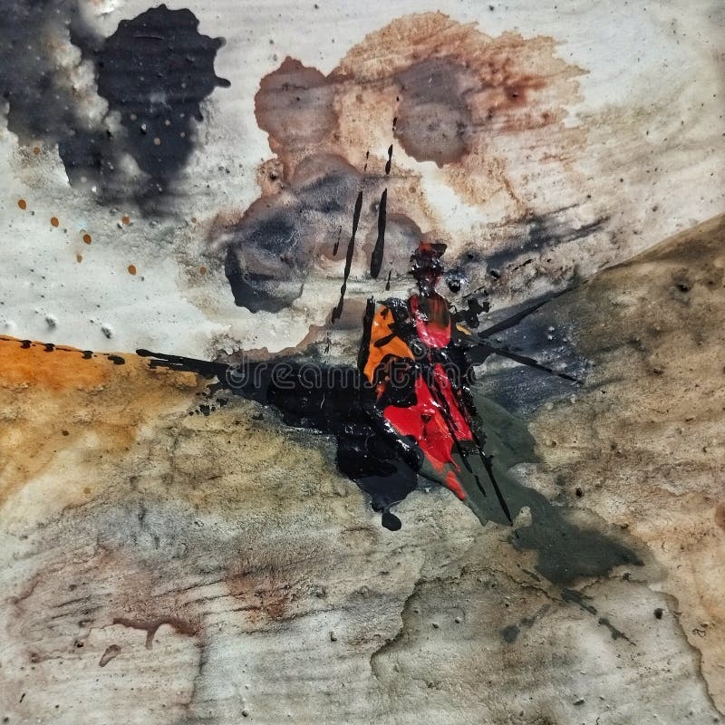 Contemporary Abstract Expressionism Paintings in Brown Orange Grey ...