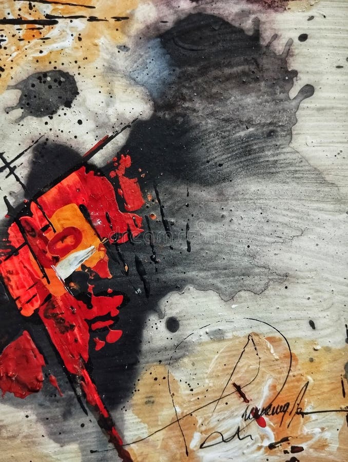 Contemporary Abstract Expressionism Paintings in Brown Orange Grey ...