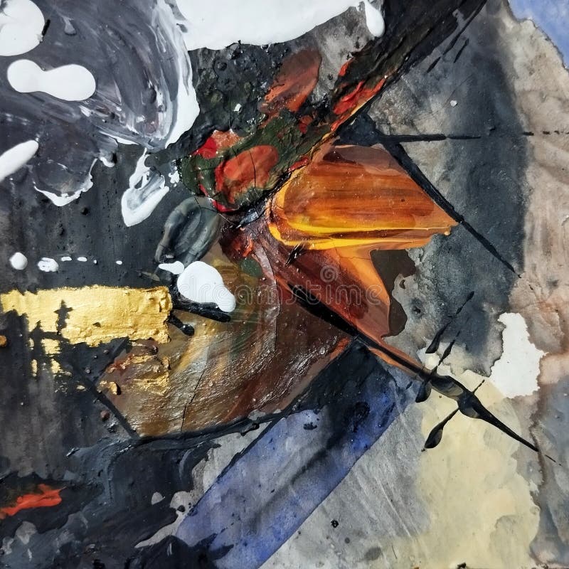 Contemporary Abstract Expressionism Paintings in Brown Orange Grey ...