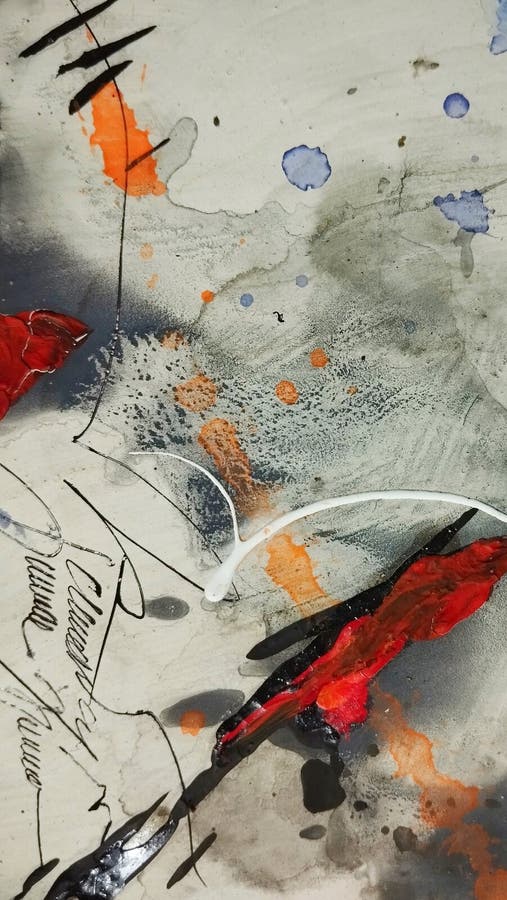 Contemporary Abstract Expressionism Paintings in Brown Orange Grey ...