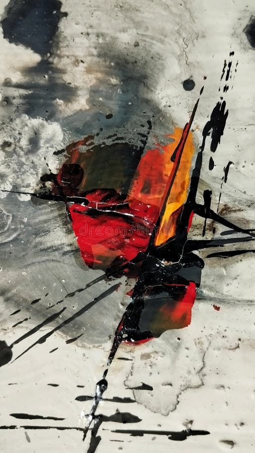 Contemporary Abstract Expressionism Paintings in Brown Orange Grey ...