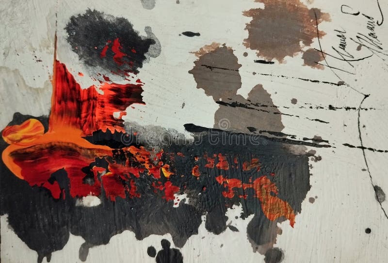 Contemporary Abstract Expressionism Paintings in Brown Orange Grey ...