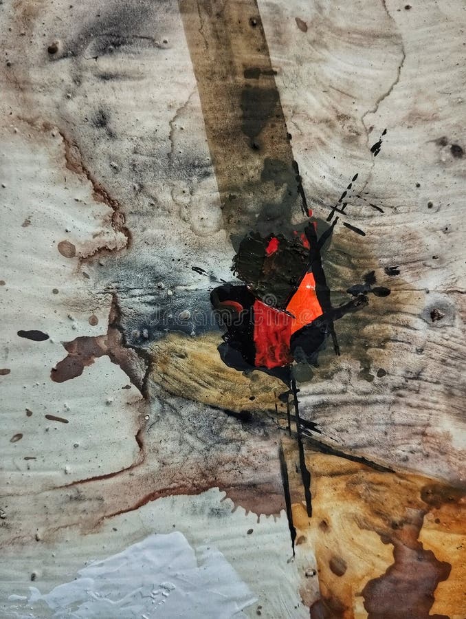 Contemporary Abstract Expressionism Paintings in Brown Orange Grey ...