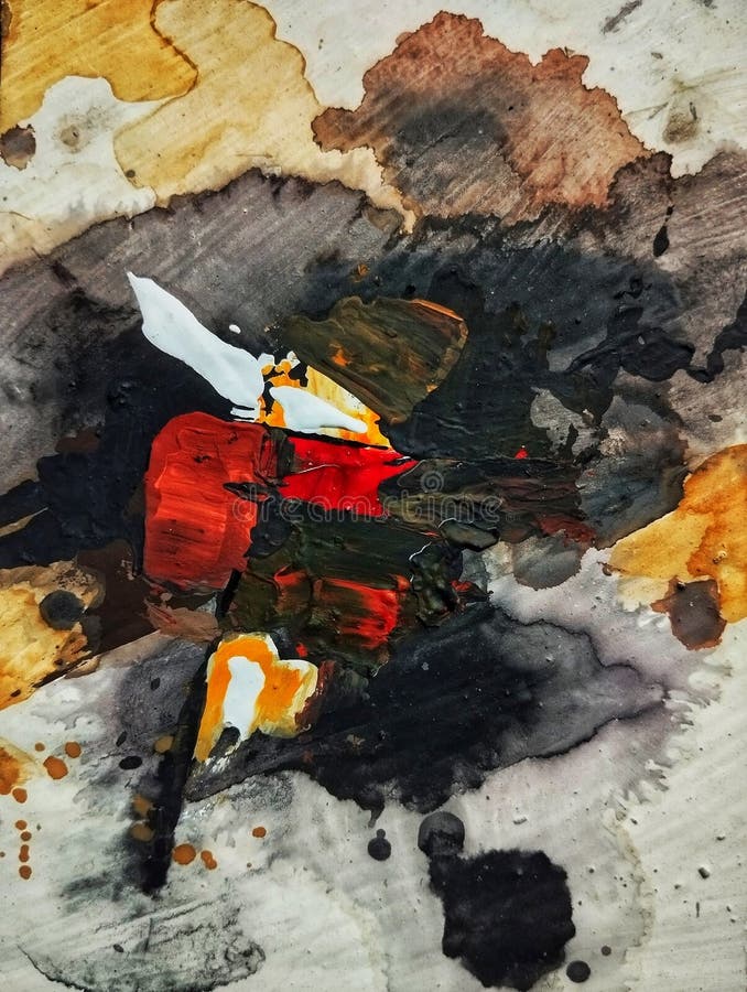 Contemporary Abstract Expressionism Paintings in Brown Orange Grey ...