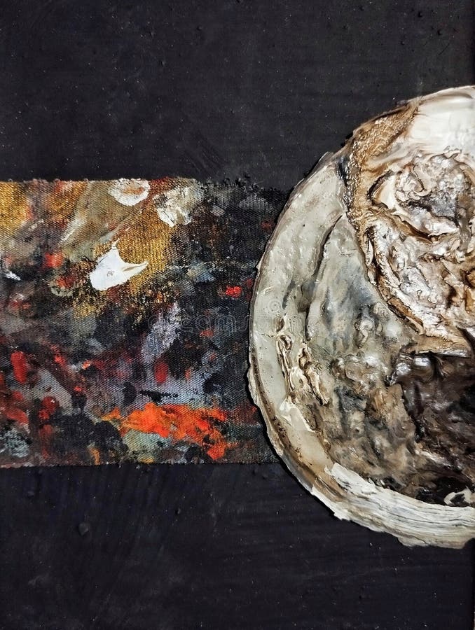 Contemporary Abstract Expressionism Paintings in Brown Orange Grey ...