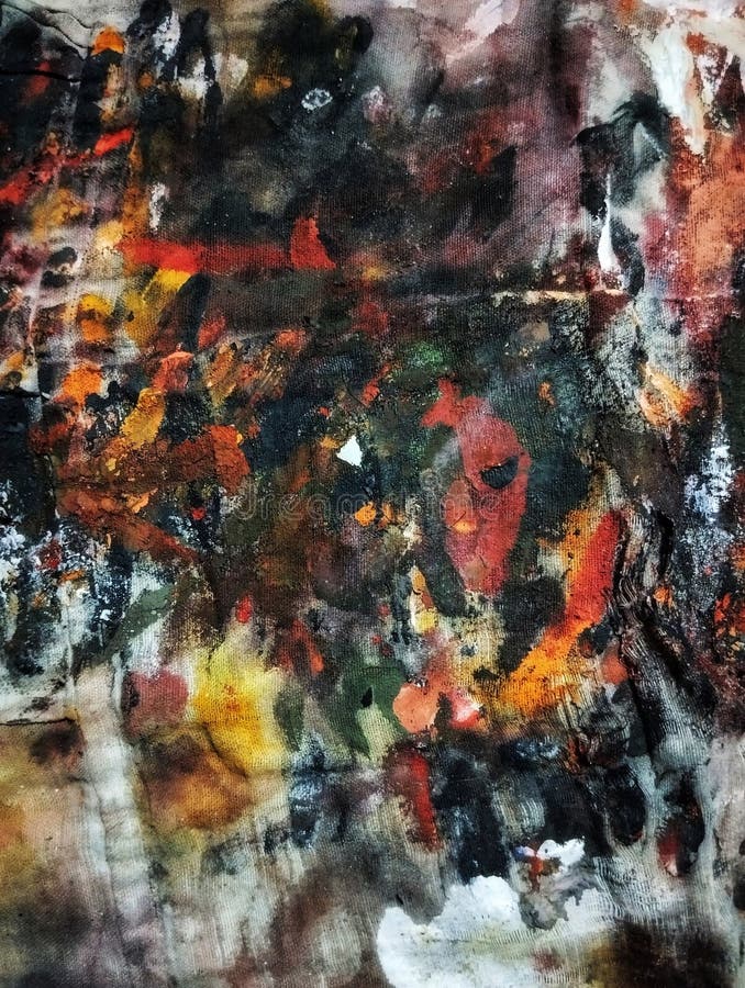 Contemporary Abstract Expressionism Paintings in Brown Orange Grey ...