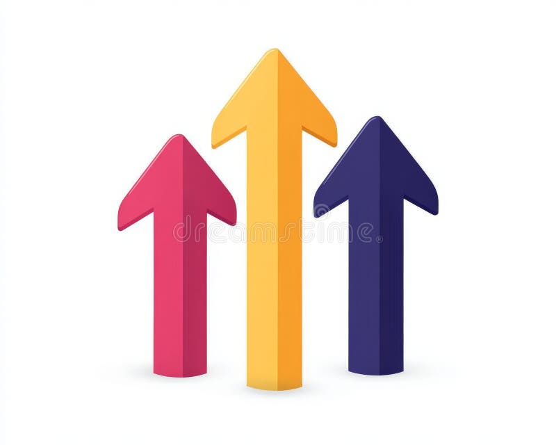 Contemporary Abstract Illustration Featuring a 3D Arrow and Space for ...