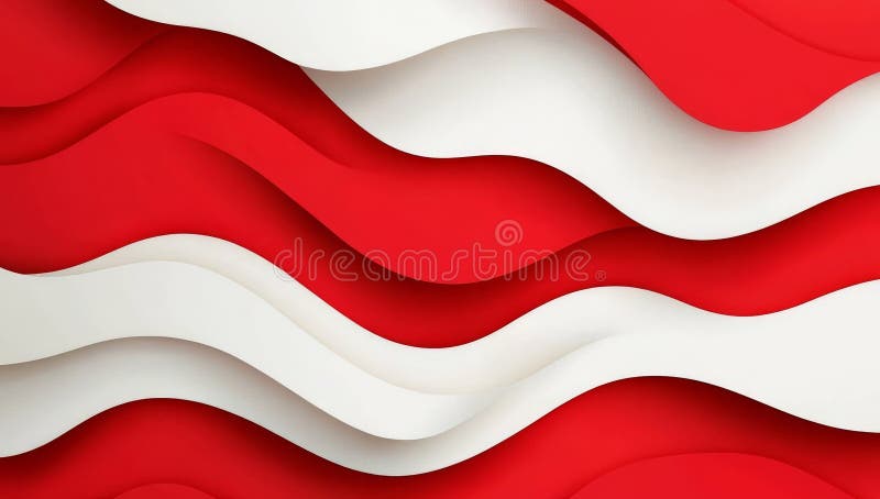 Contemporary Abstract Red Wavy Backdrop with a Flowing Curve Motion ...