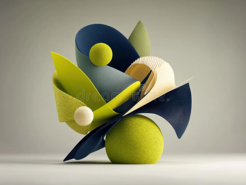 Abstract Metal Sculpture Organic Geometric Forms Stock Photos - Free ...