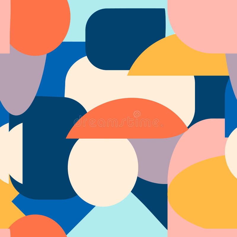 Contemporary Abstract Seamless Pattern. Creative Doodle Stock ...