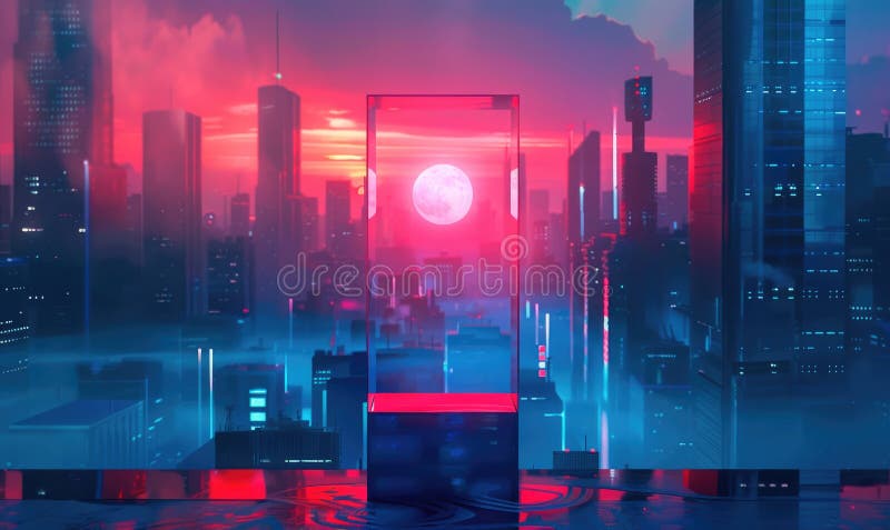 A Contemporary Acrylic Pedestal with a Floating Effect with Abstract ...