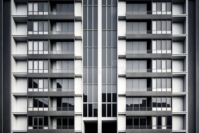 Contemporary Apartment Building Facade Full-frame Texture and ...