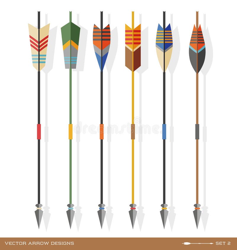 Contemporary Archery Arrow Designs Stock Vector - Illustration of ...