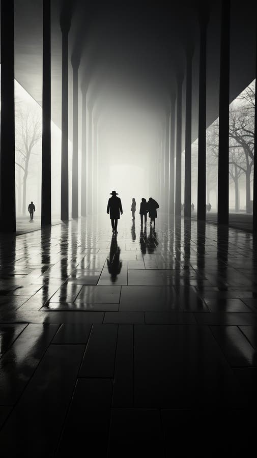 Contemporary Architecture of Concrete Way Vintage Cityscape Background ...