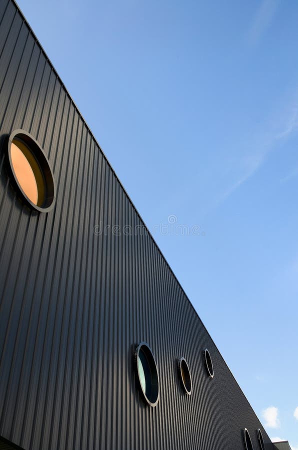 Contemporary Architecture Details with Round Colored Windows Stock ...