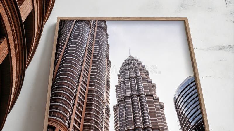 Contemporary Architecture Framed Against Urban Backdrop Stock Photo ...