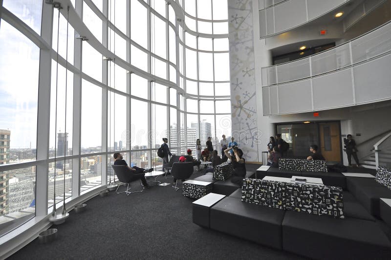 Contemporary Architecture Interior with a Bright Atrium Editorial Stock ...