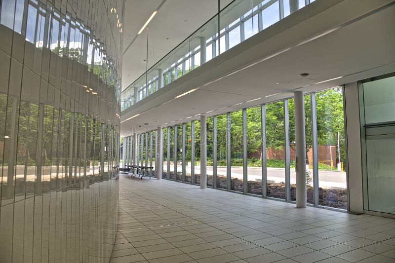 Contemporary Architecture - Interior of a Building Entrance with a Long ...