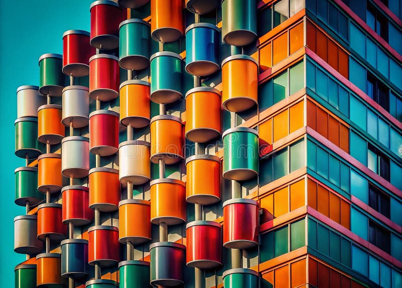 Contemporary Architecture Meets Unexpected Design a Modern Building Facade Showcases an ...