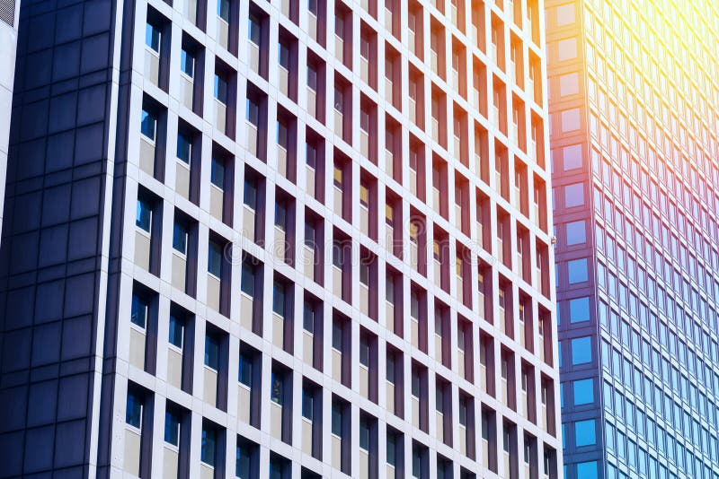 Contemporary Architecture Office Building in the City, Perspective ...