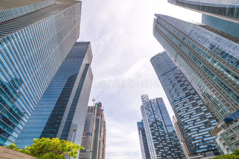 Contemporary Architecture Office Building in the City, Perspective ...