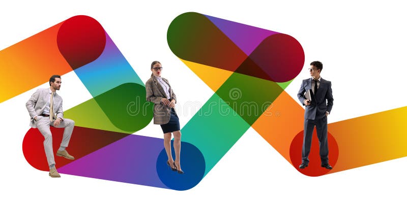 Contemporary Art Collage. Creative Compositions Combining People and ...