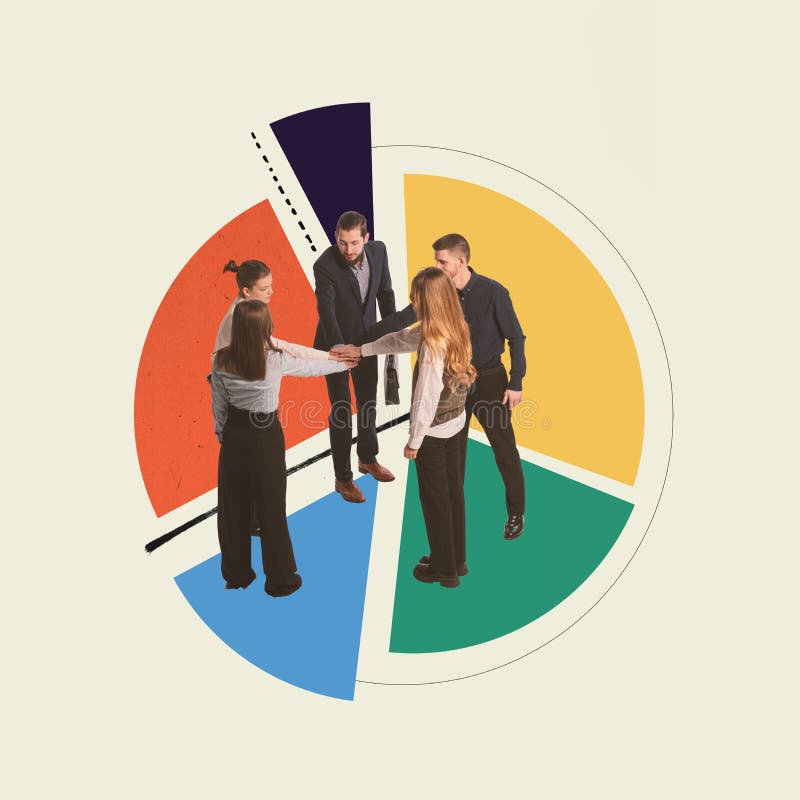 Contemporary Art Collage. Creative Design. Maintaining Well-coordinated ...