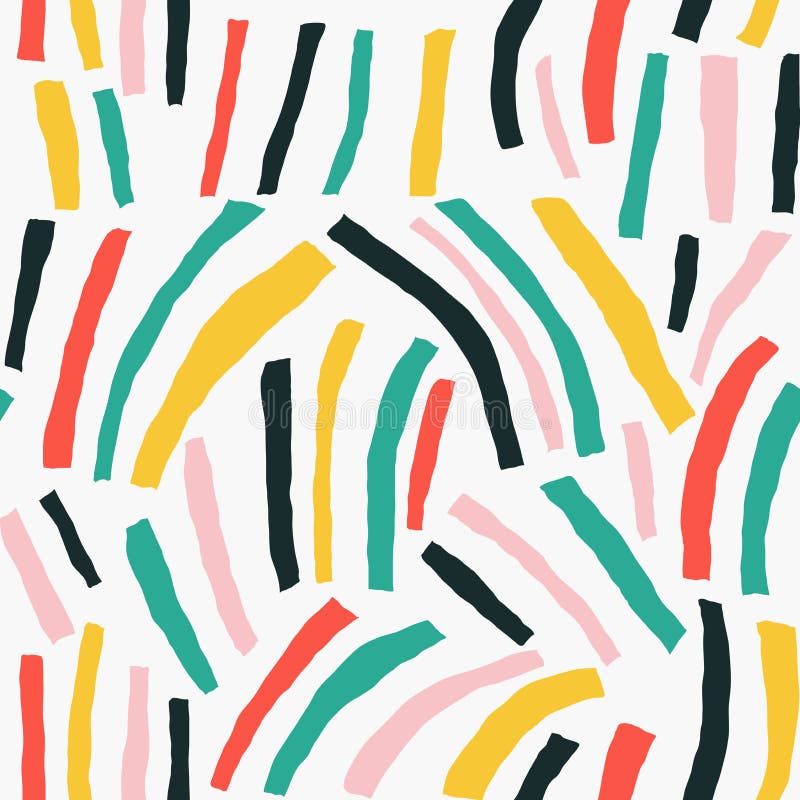 Contemporary Art Collage with Multicolor Stripes. Modern Vector ...